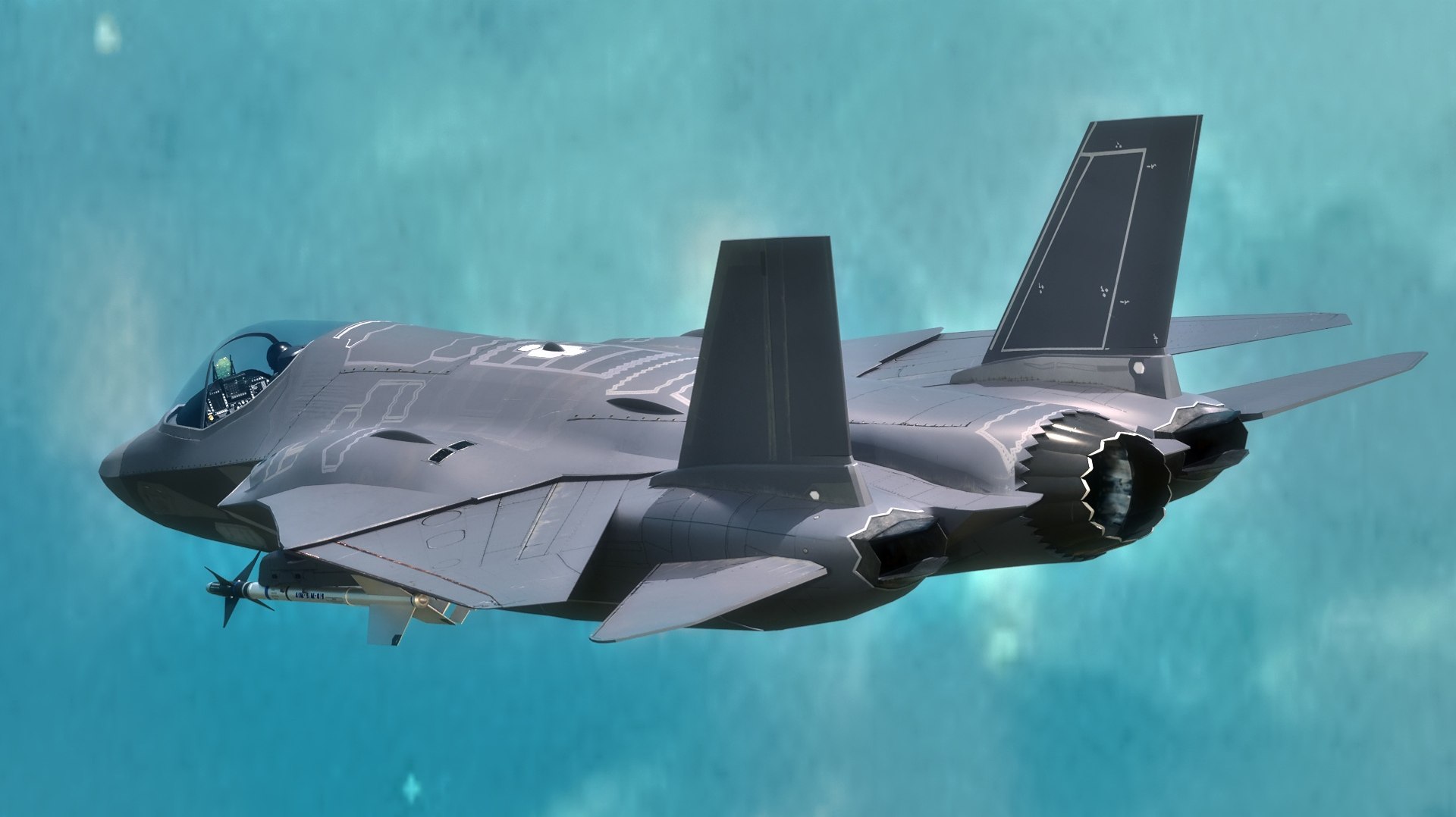 3D Model Custom Fighter Jet - Fully Rigged - Changable Decal And Text ...