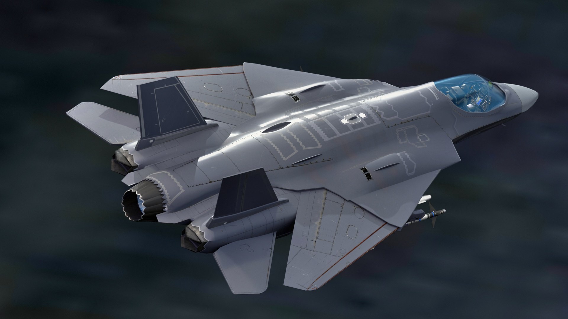 3D Model Custom Fighter Jet - Fully Rigged - Changable Decal And Text ...