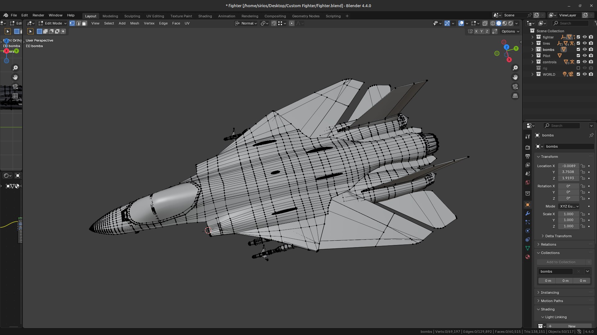 3D Model Custom Fighter Jet - Fully Rigged - Changable Decal And Text ...