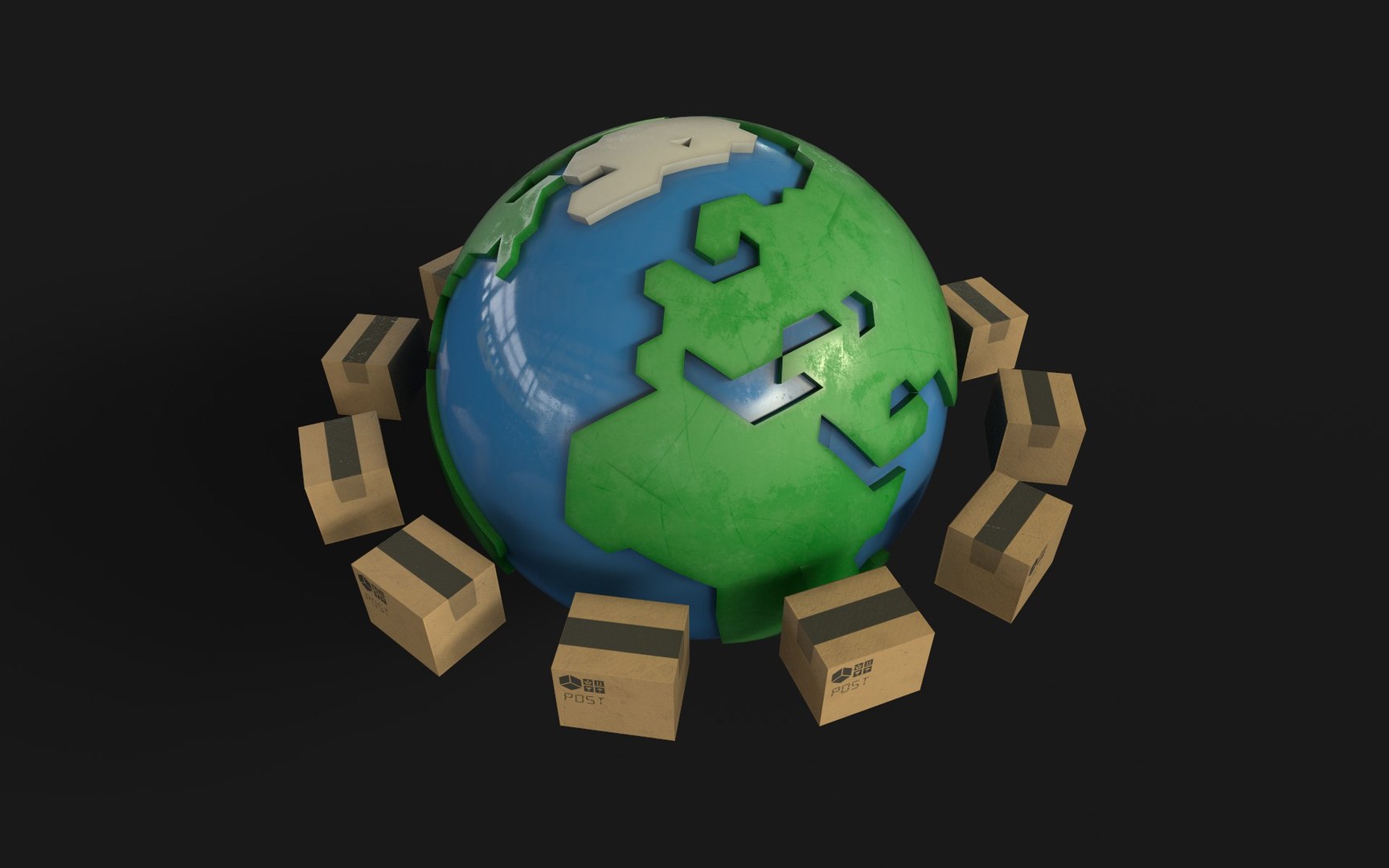 Postal Service Logo 3D model - TurboSquid 1792367