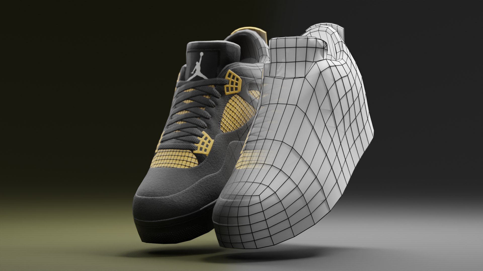 3D Air Jordan 4 Lowpoly - 06 - TurboSquid 2194621