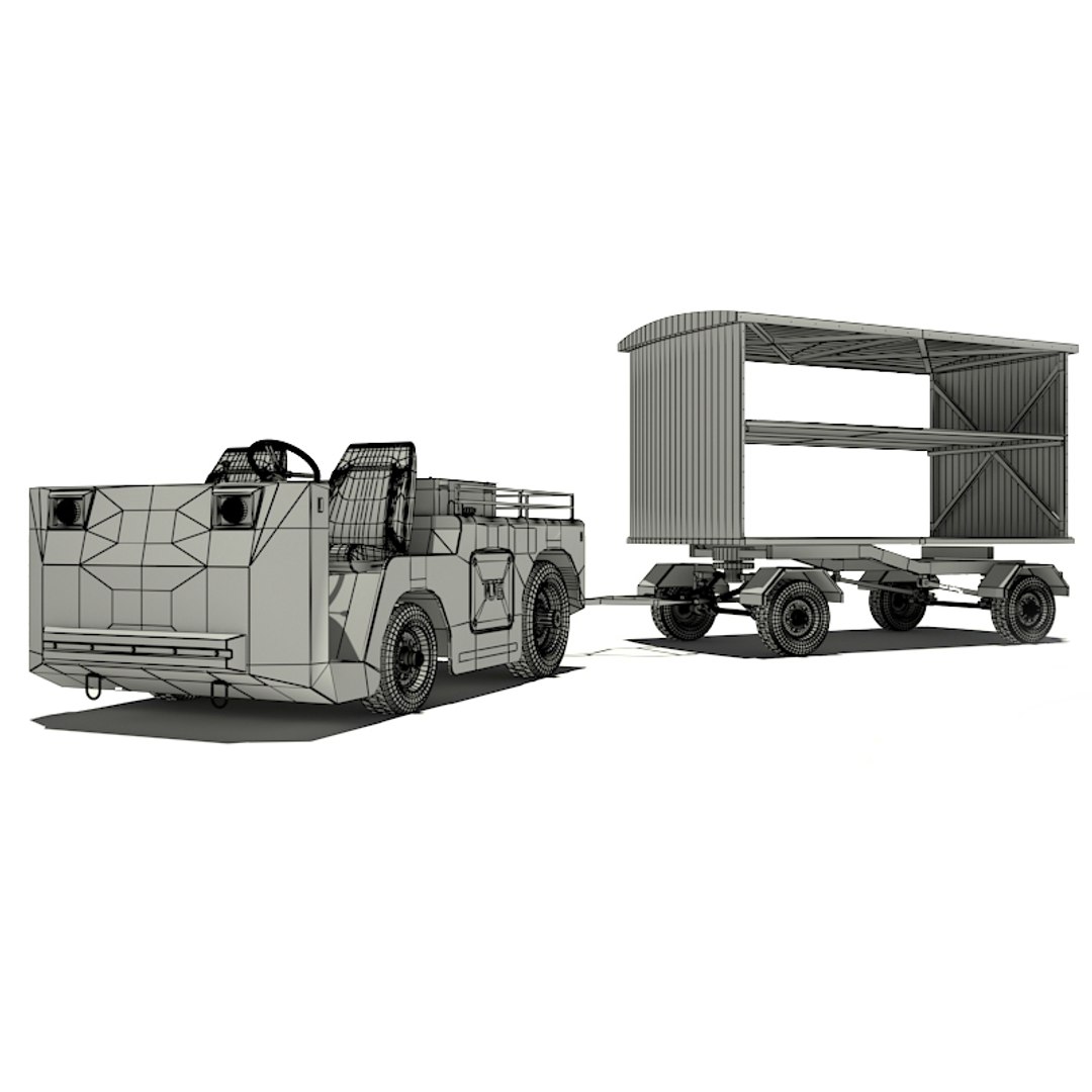 Ma Airport Baggage Tractor 01