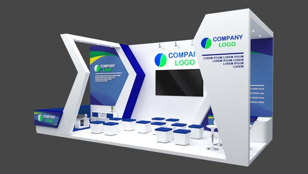 3D booth 9x4 model - TurboSquid 1589142