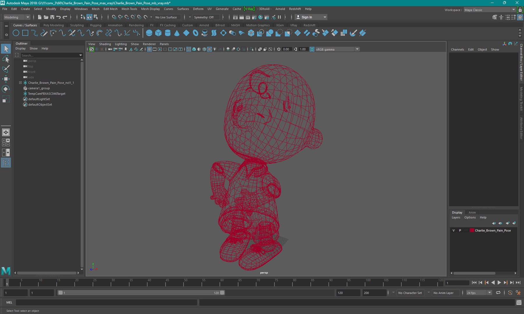 3D Model Charlie Brown Pain Pose - TurboSquid 2319032