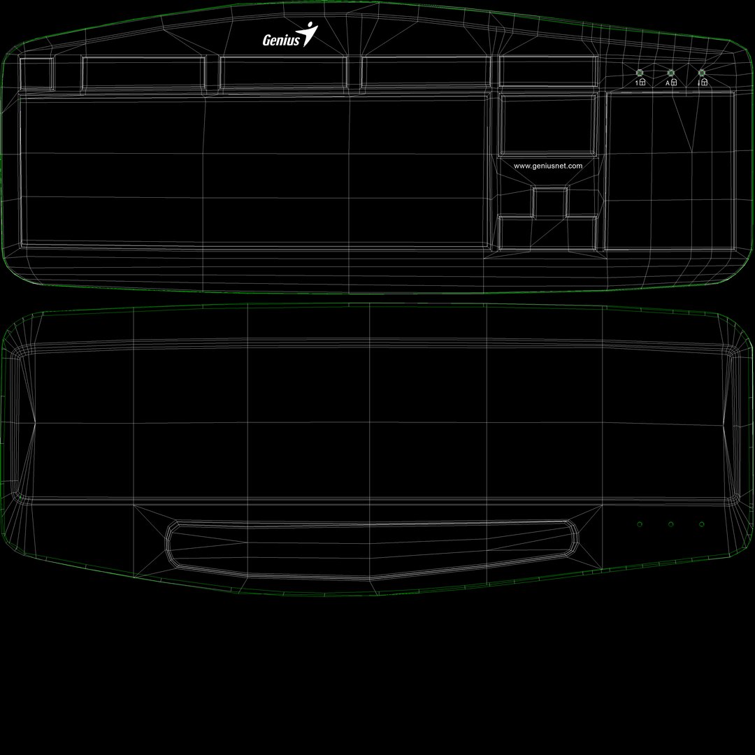 keyboard genius kb-110 keys 3d 3ds
