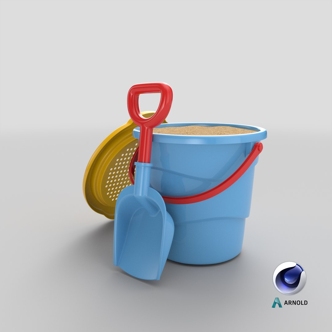 Detailed Sand Bucket Beach Toy 3D Model - TurboSquid 2077316