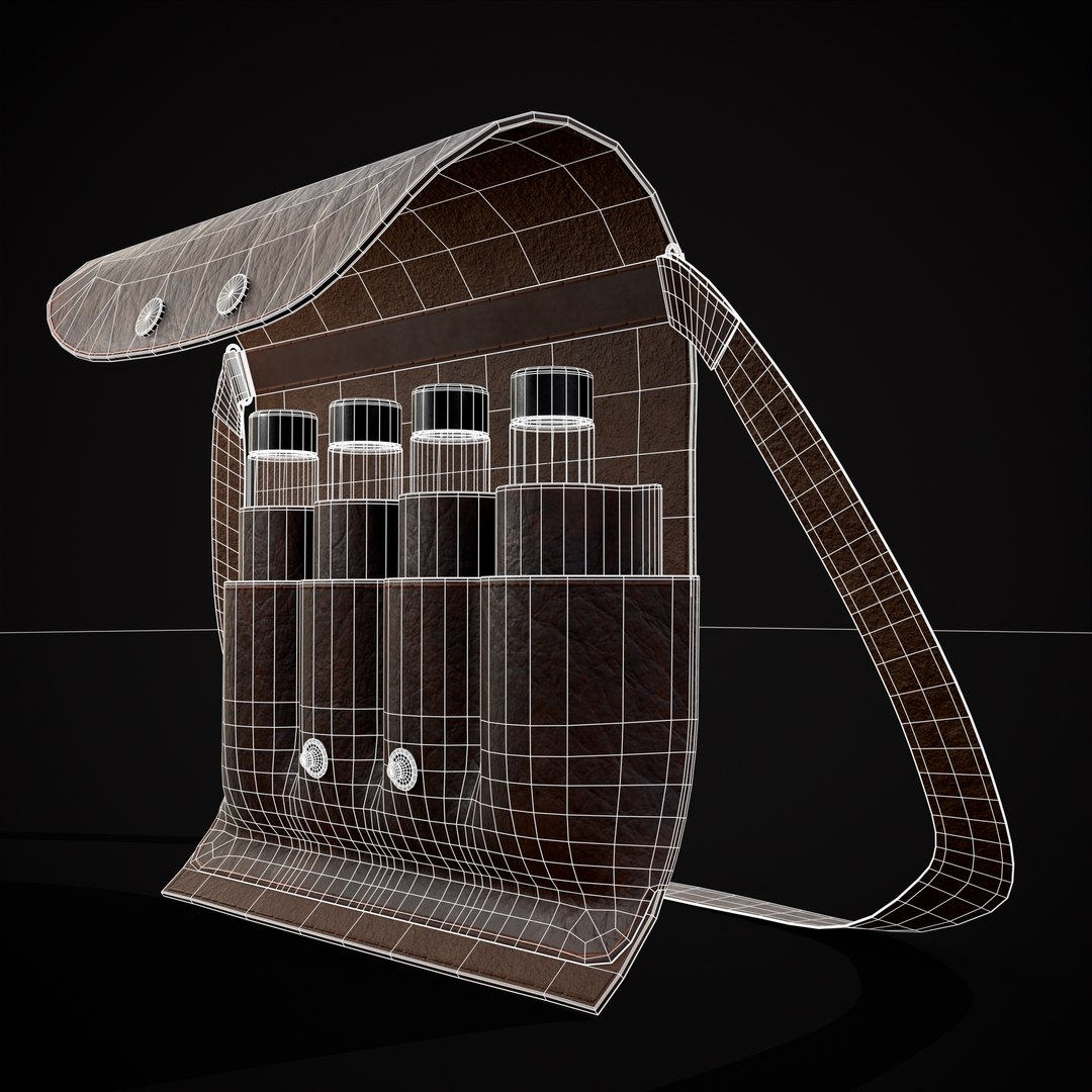 3D Leather Vial Container model - TurboSquid 2052784