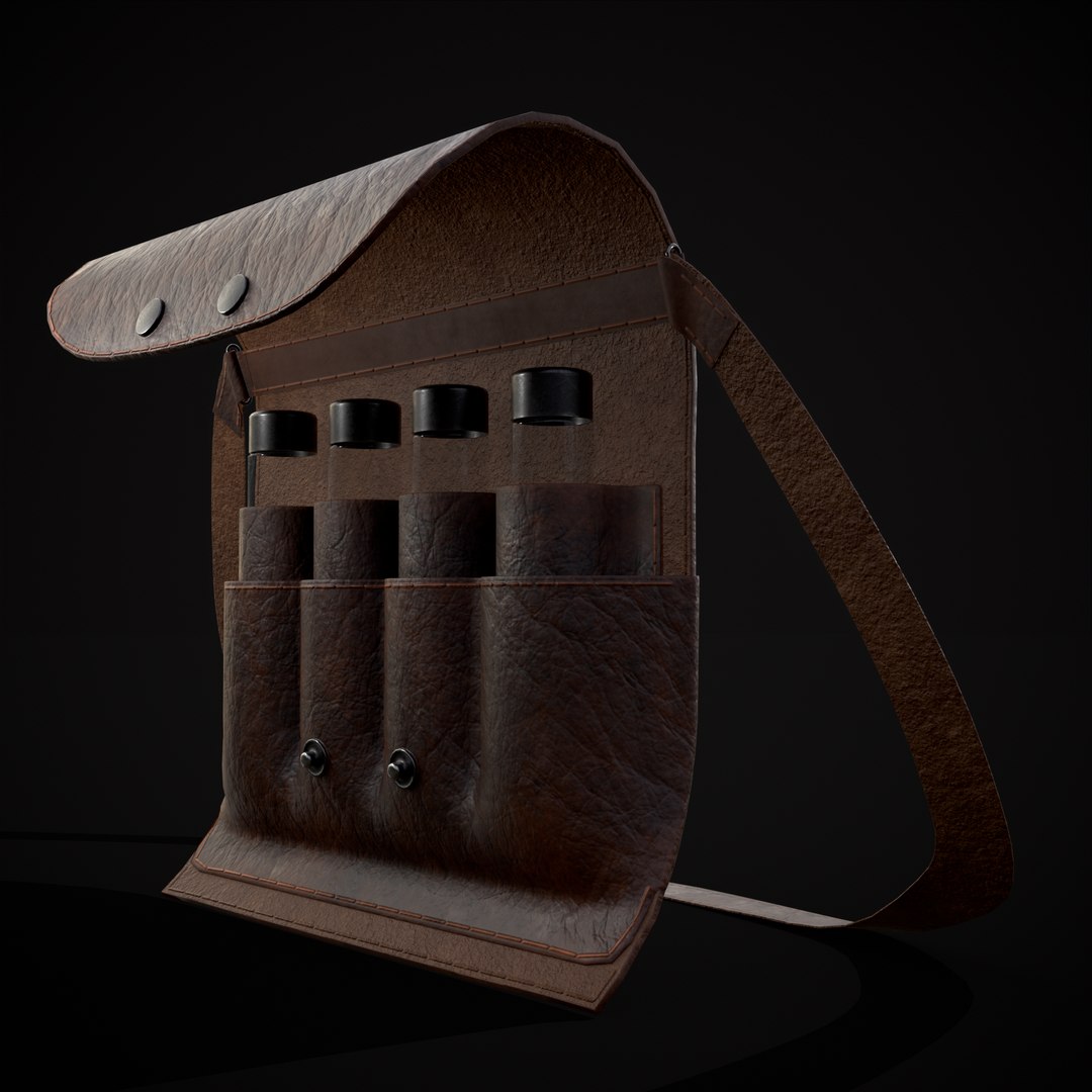 3D Leather Vial Container model - TurboSquid 2052784
