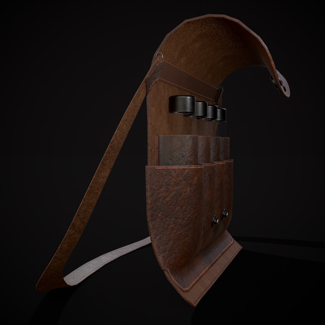 3D Leather Vial Container Model - TurboSquid 2052784