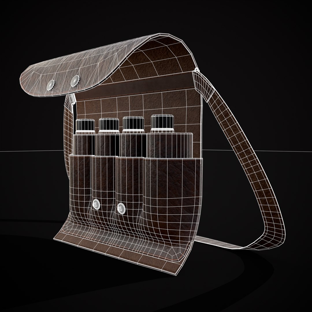 3D Leather Vial Container Model - TurboSquid 2052784