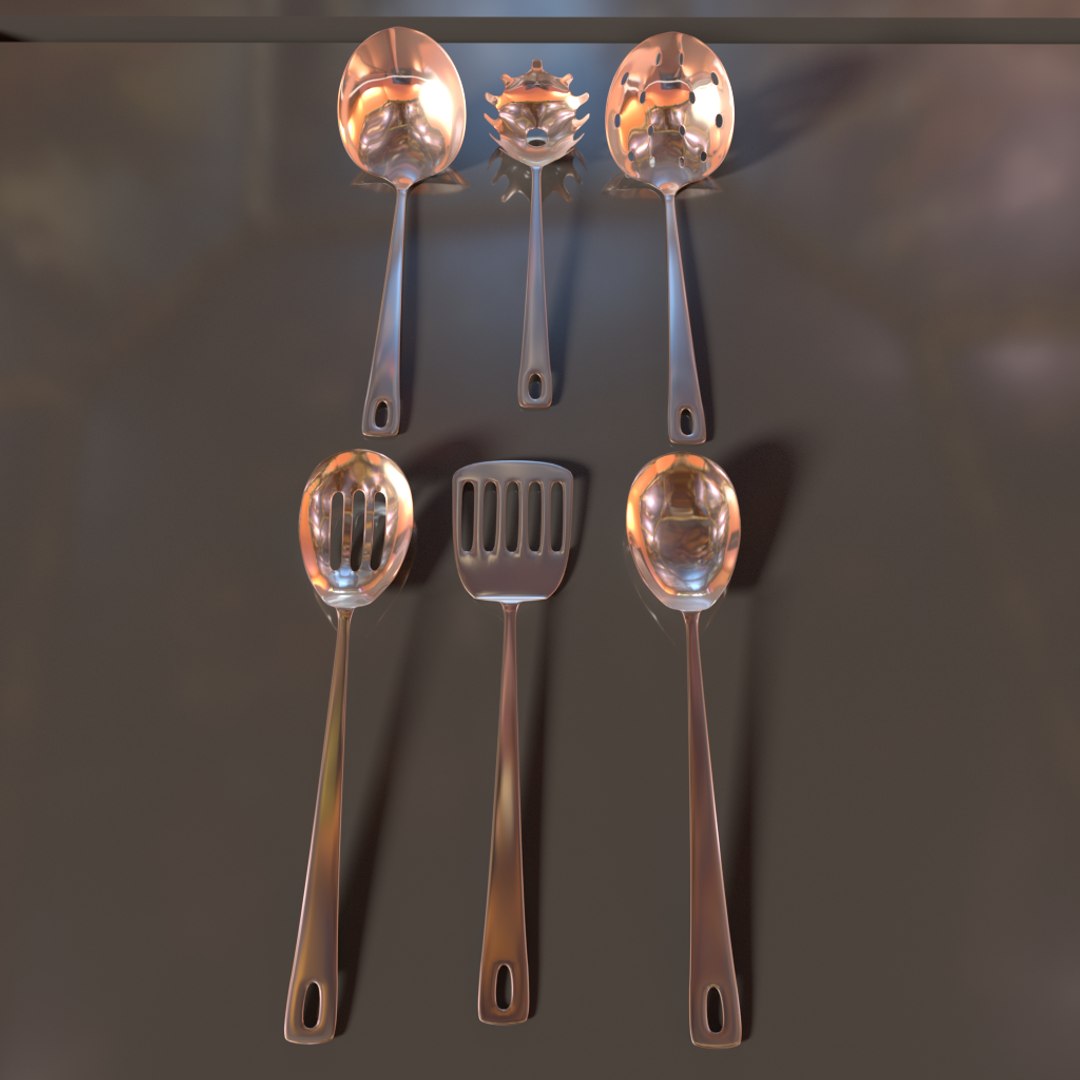 3D cooking spoons - TurboSquid 1199408