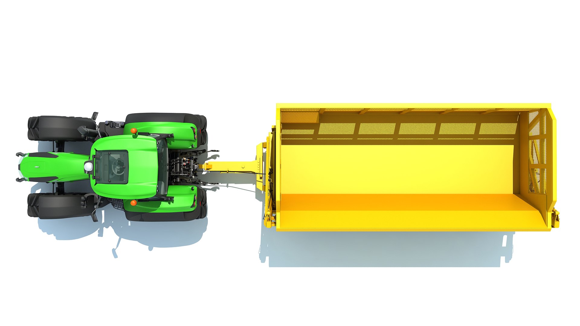 Tractor With Cane Trailer 3D Model - TurboSquid 1855850