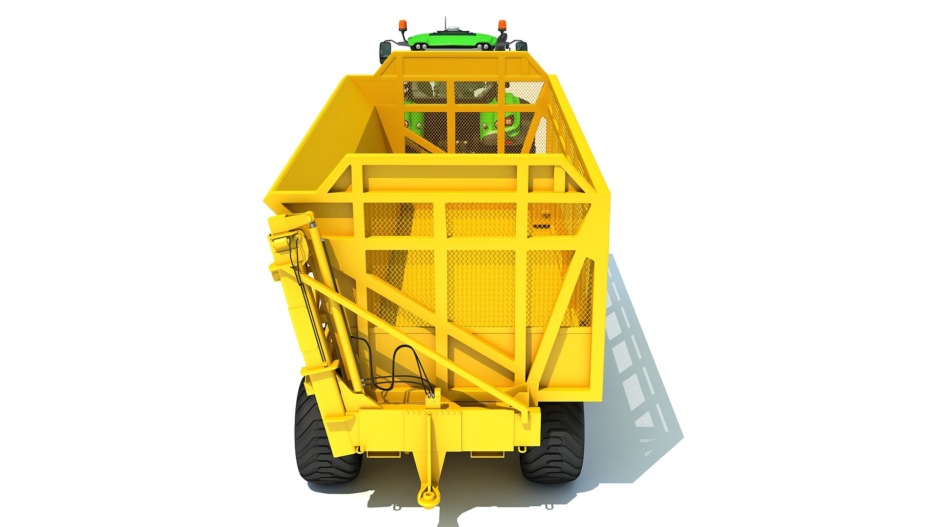 Tractor With Cane Trailer 3D Model - TurboSquid 1855850