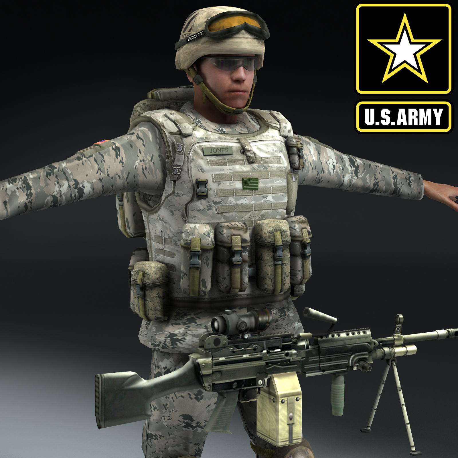 army infantry 3d model