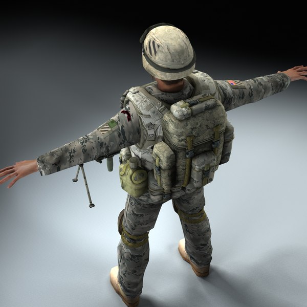 army infantry 3d model