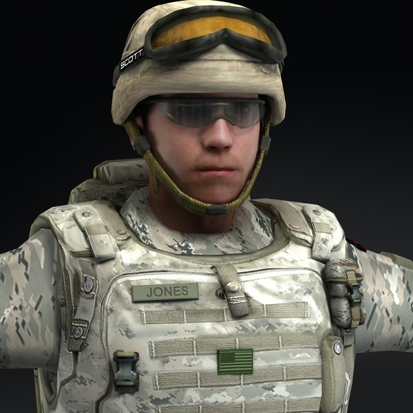 army infantry 3d model