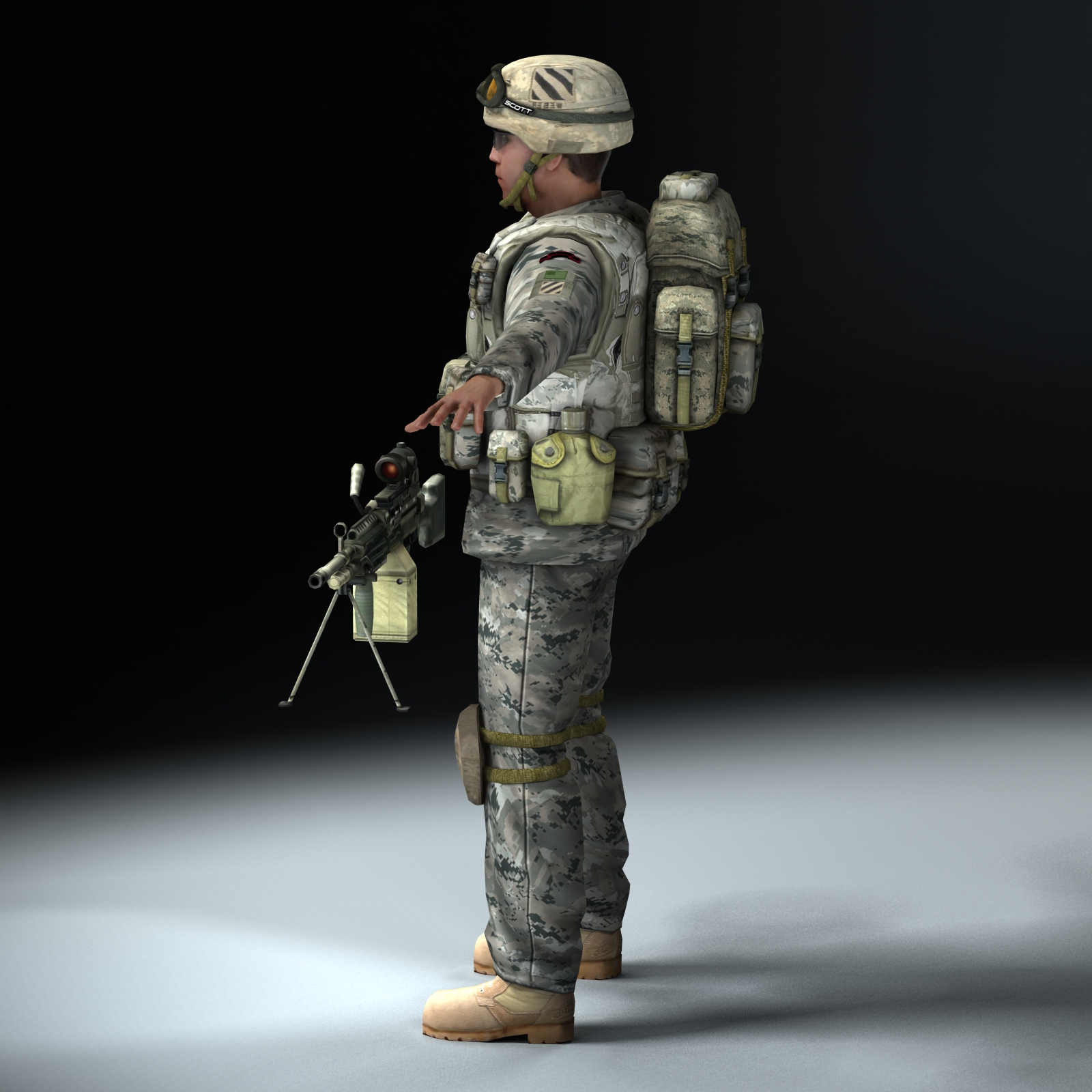 army infantry 3d model