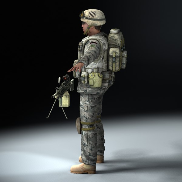 army infantry 3d model