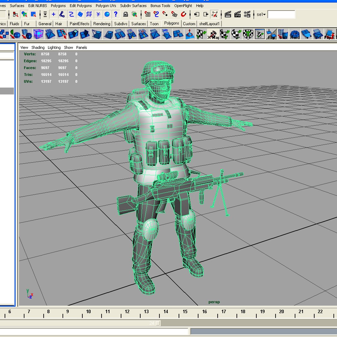 army infantry 3d model