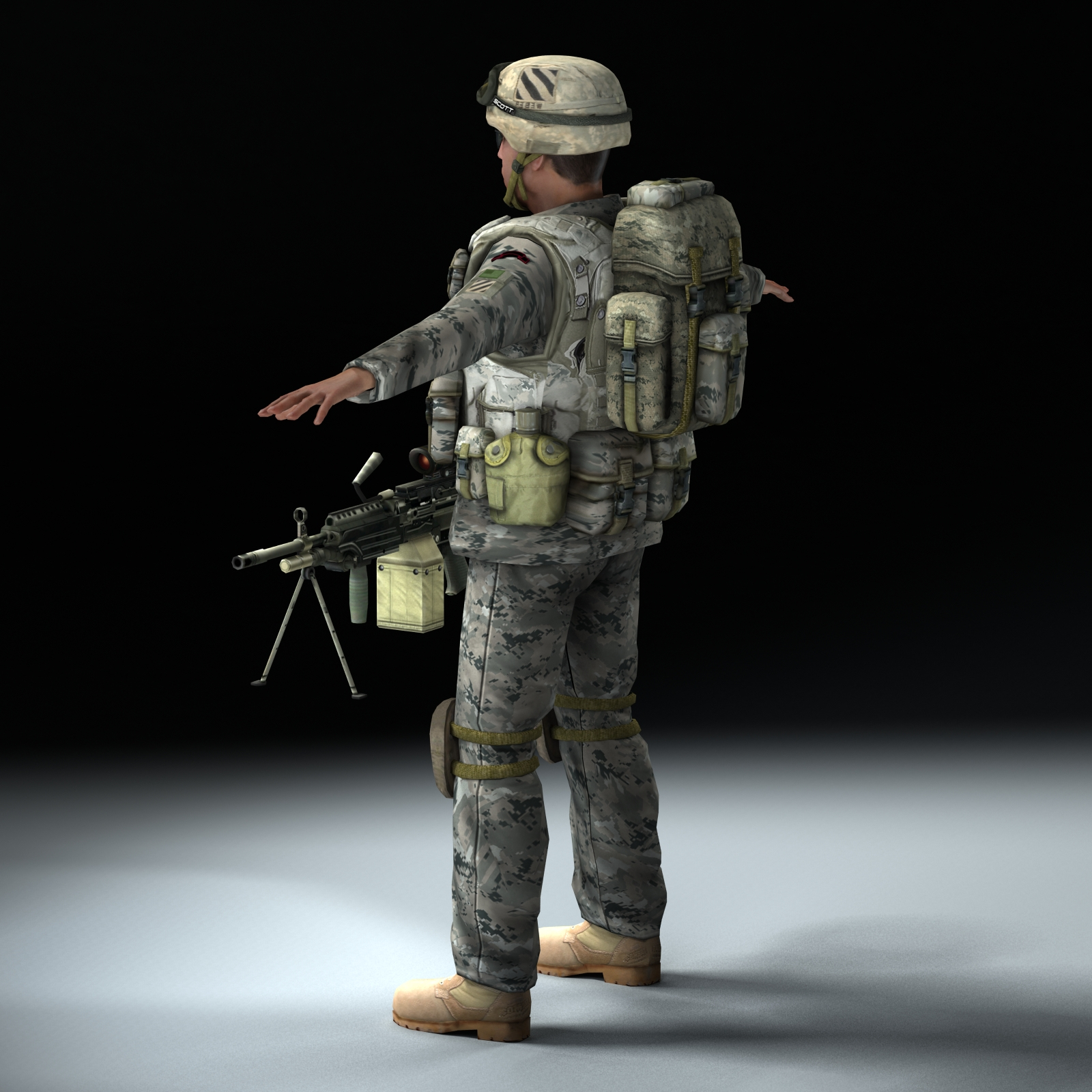 army infantry 3d model