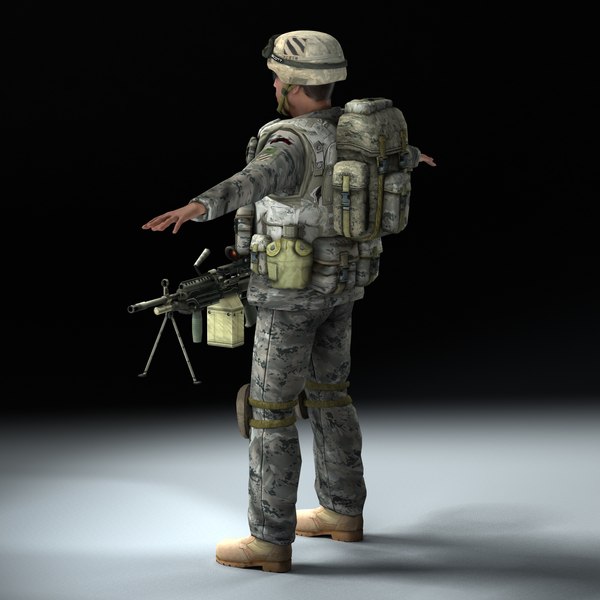 army infantry 3d model