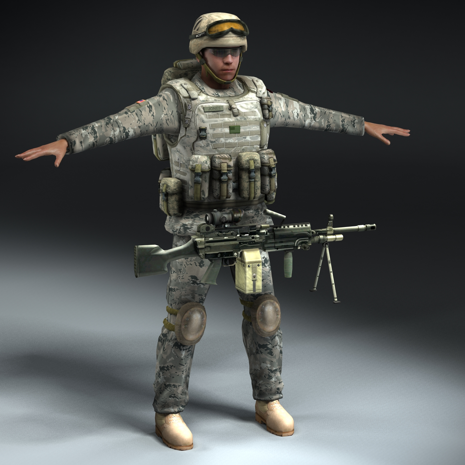 army infantry 3d model