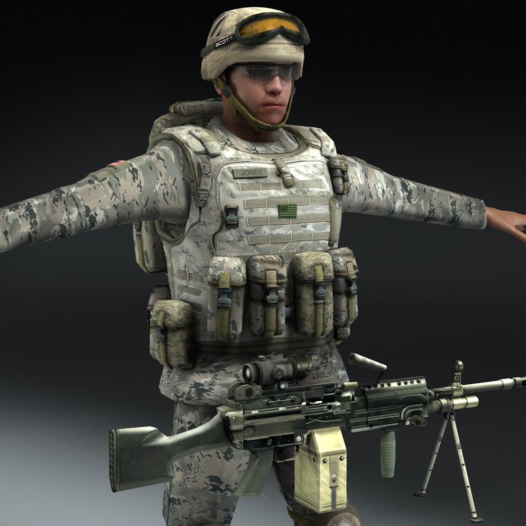 army infantry 3d model