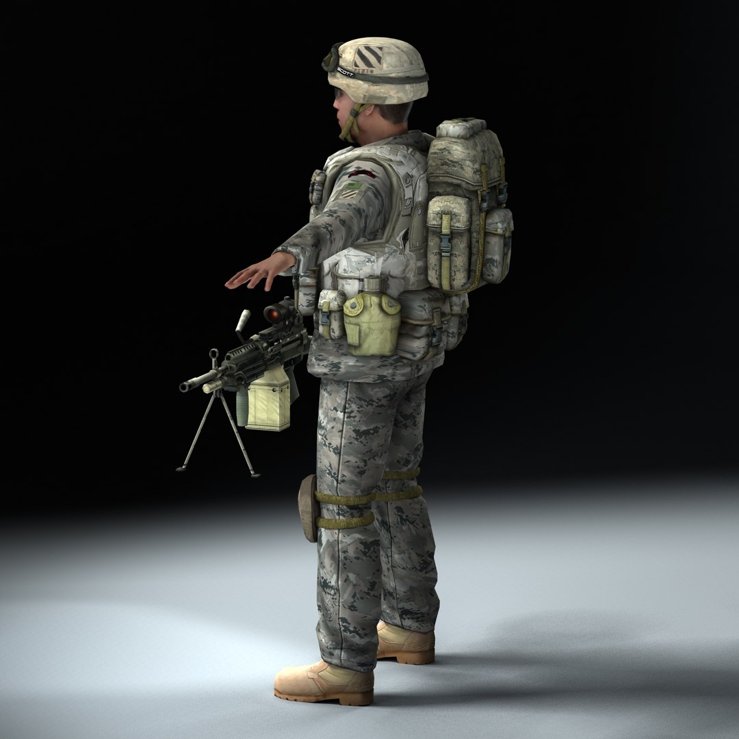 army infantry 3d model