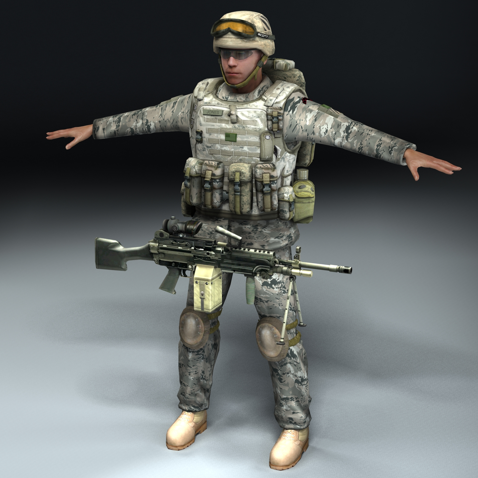 army infantry 3d model