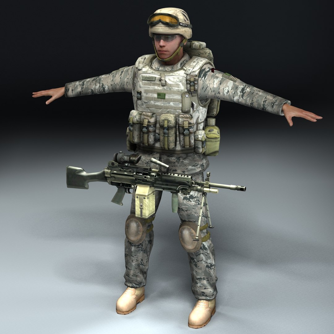 army infantry 3d model