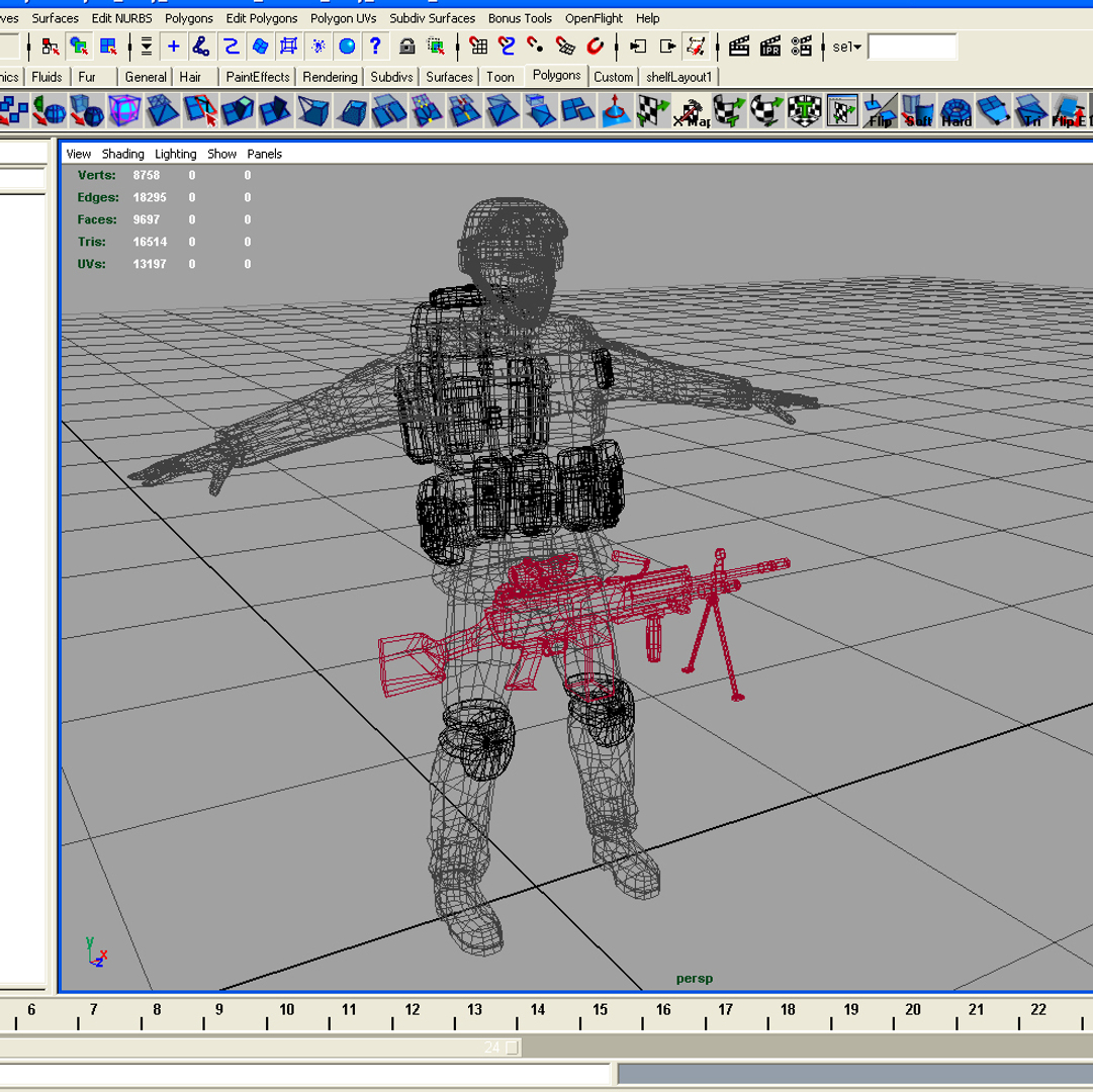 army infantry 3d model