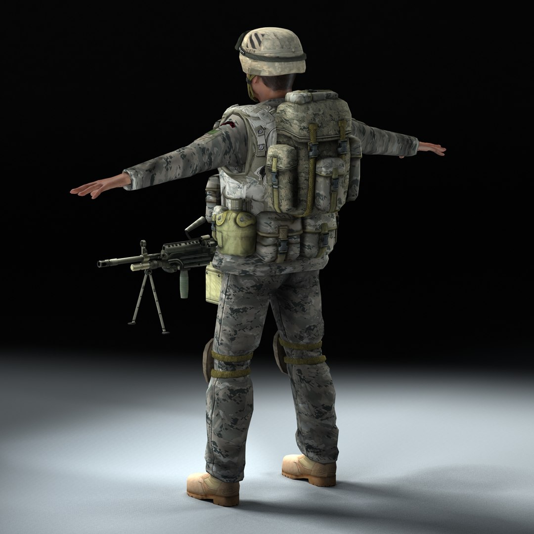 army infantry 3d model