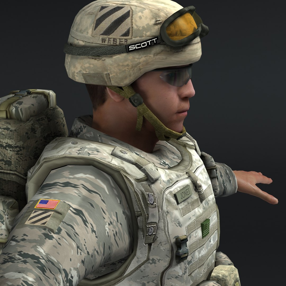 army infantry 3d model