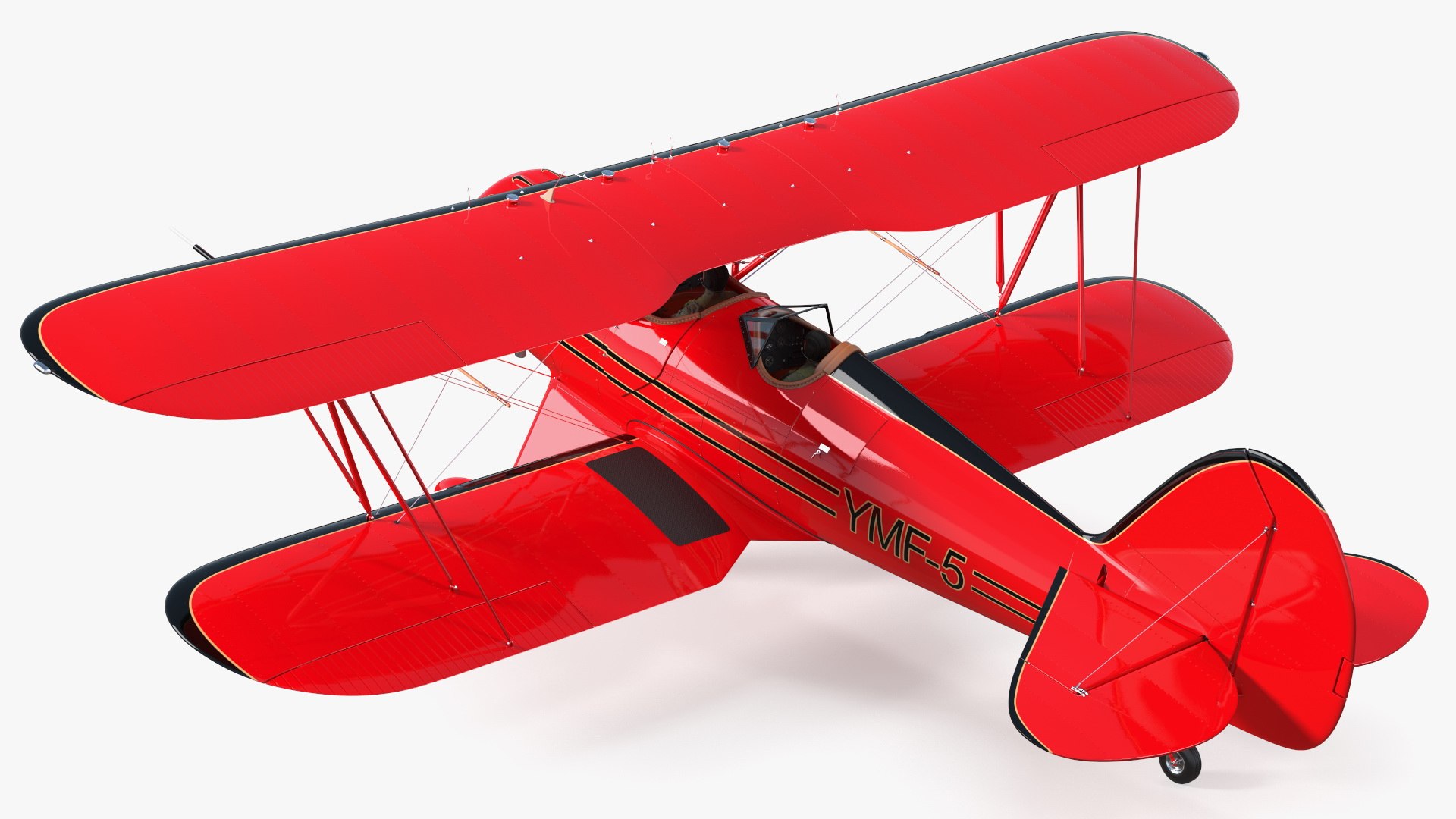 Spirit of 30A Coastal Biplane YMF-5 Manned Flying Rigged 3D model ...