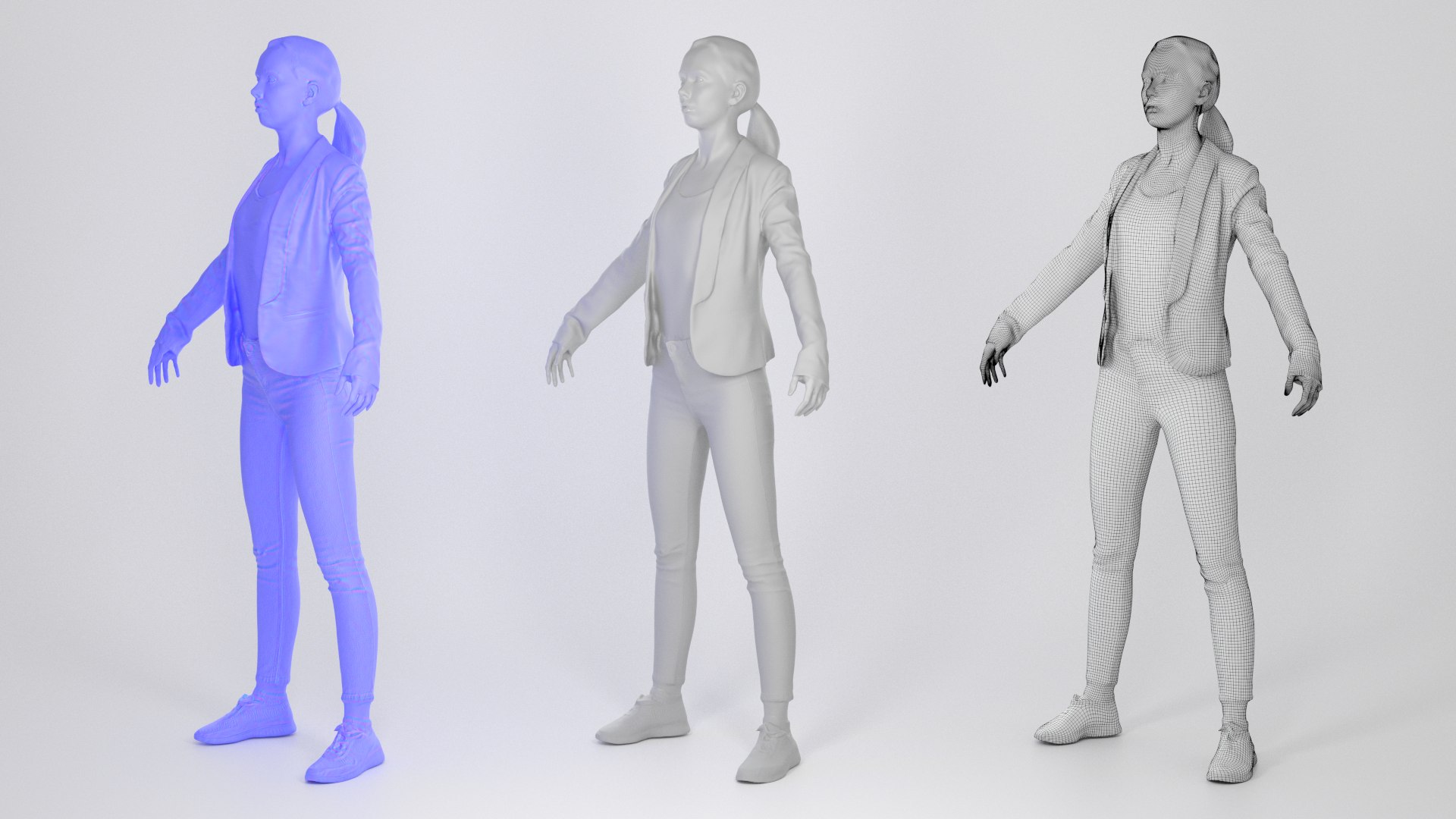 Photogrammetry Animation Ready Woman 3D Model - TurboSquid 1594467