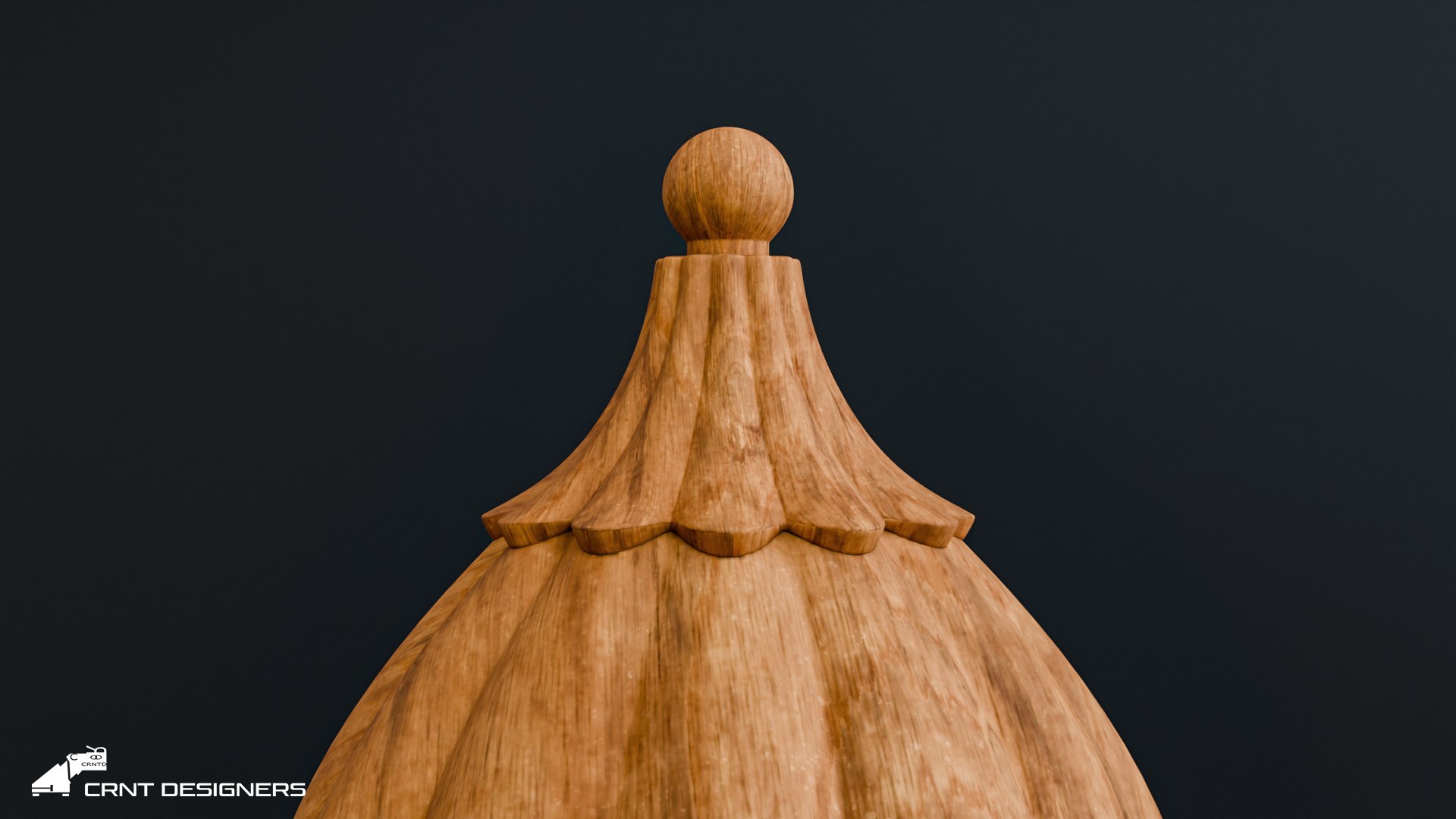3D Wooden Stair Finial - Newel Post Cap Ornament 3D Model Model ...