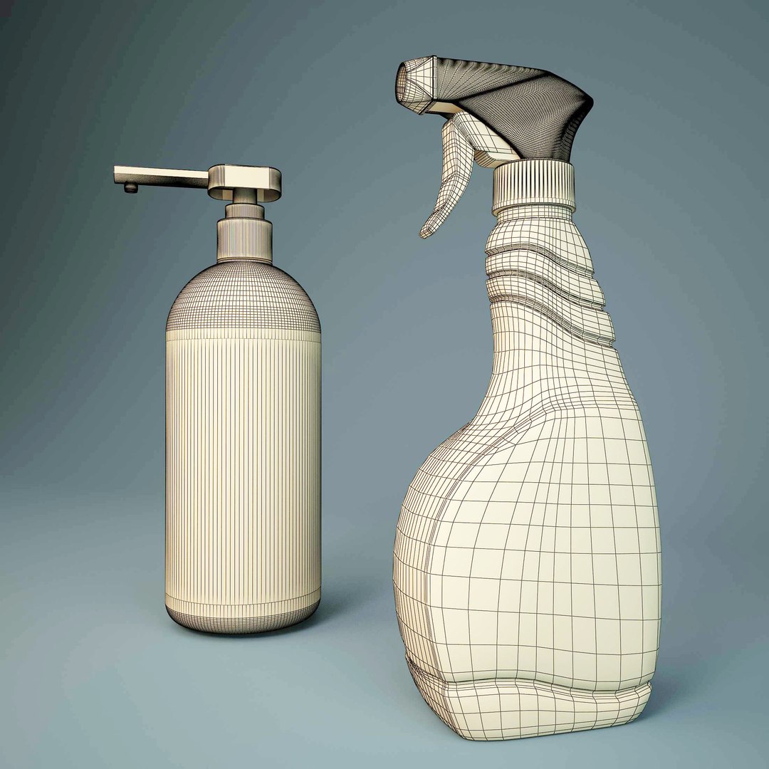 3d Model Disinfectant Cleaning