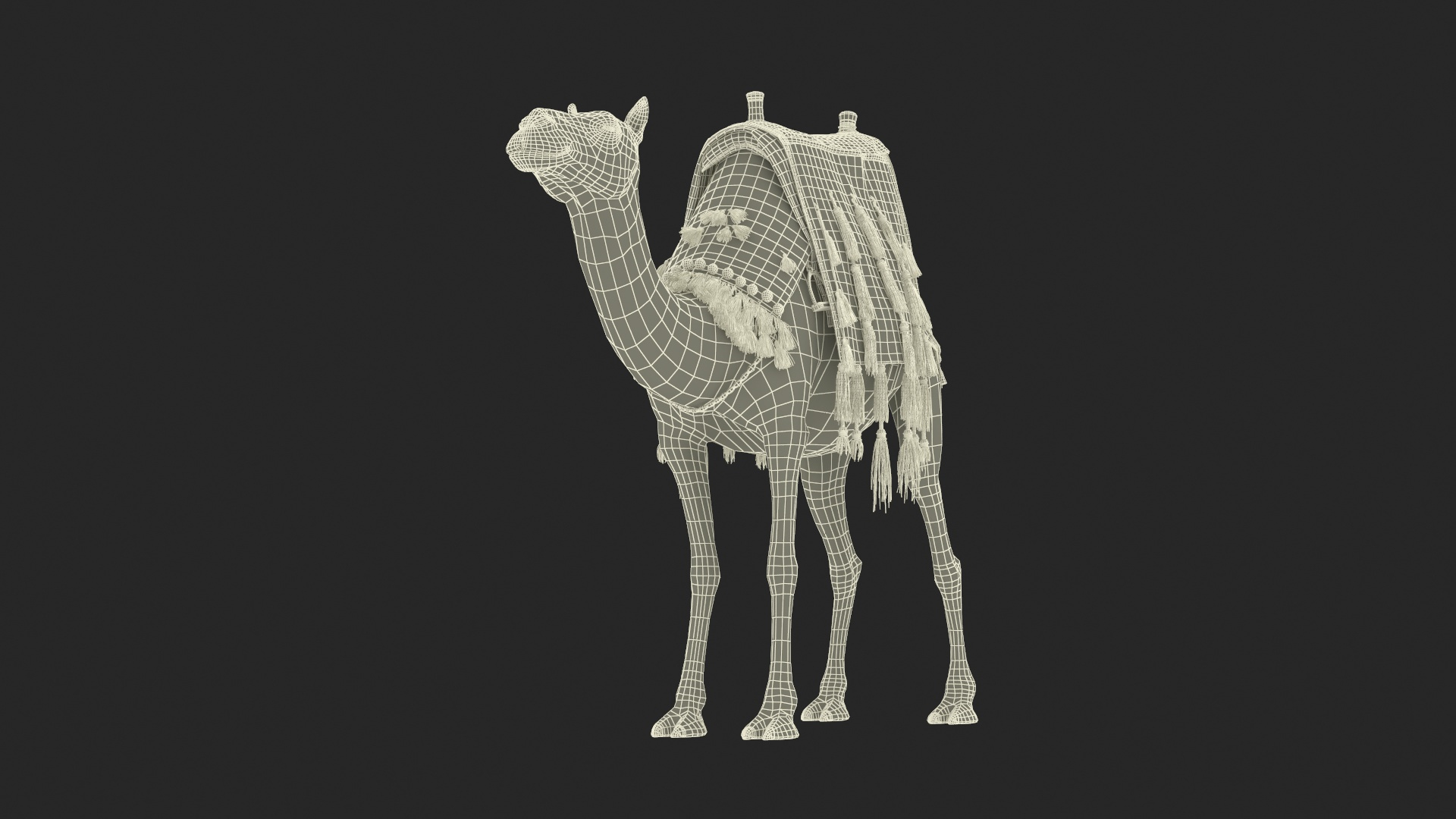 Camel With Decorated Saddle Fur Rigged 3D - TurboSquid 2359123