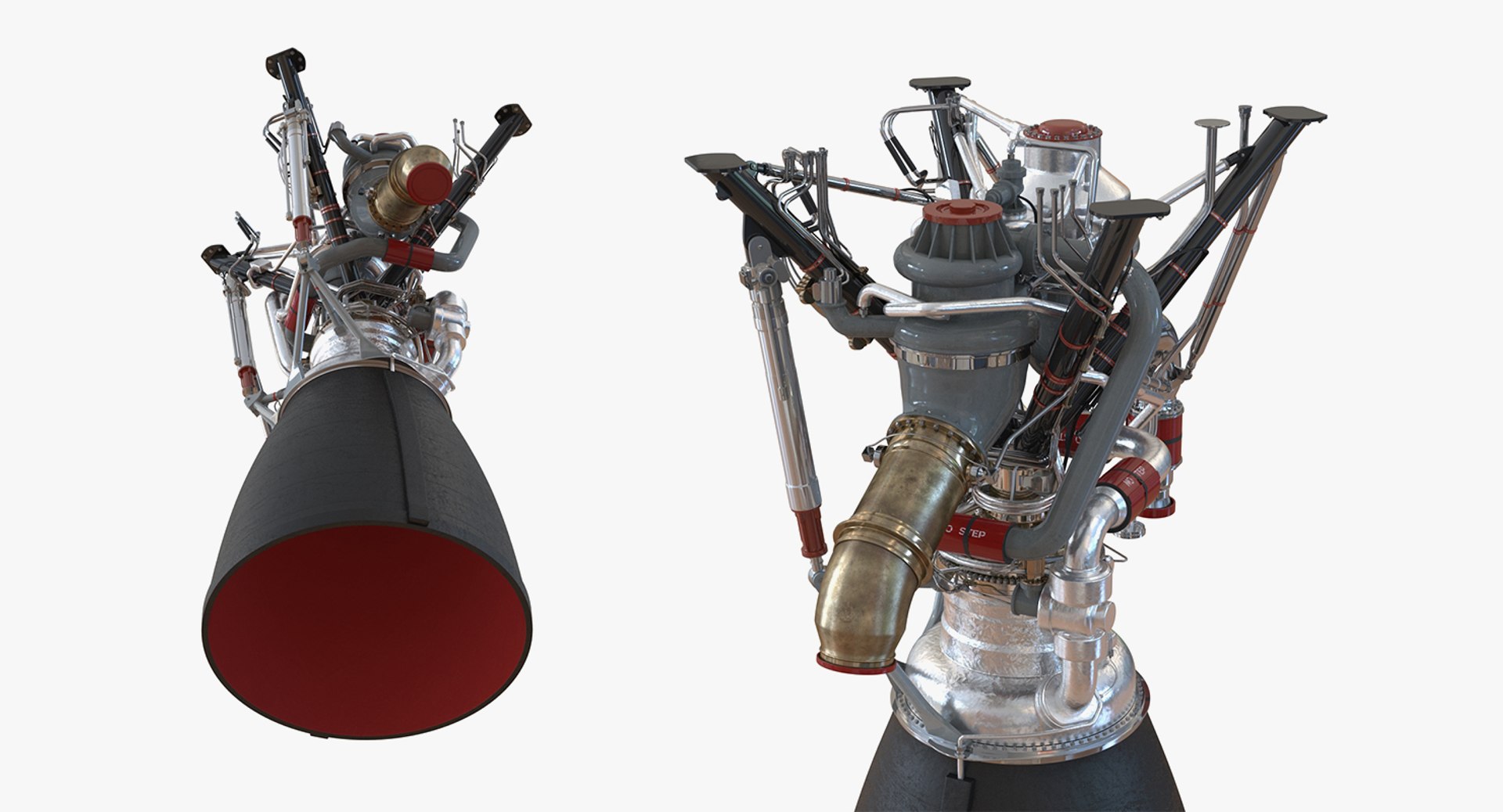 Rocket engines 2 3D model - TurboSquid 1338245