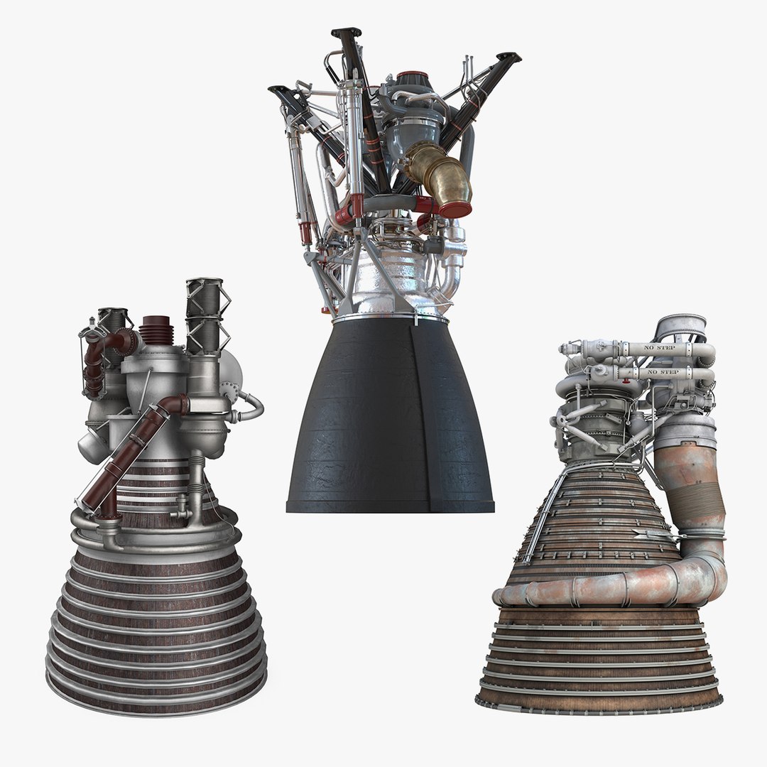 Rocket engines 2 3D model - TurboSquid 1338245