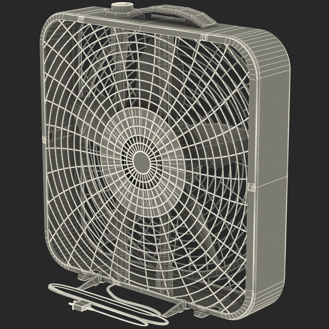 3d model box fan lasko