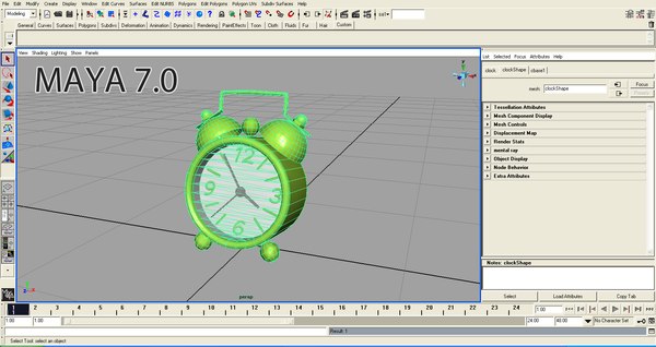 maya cartoon clock