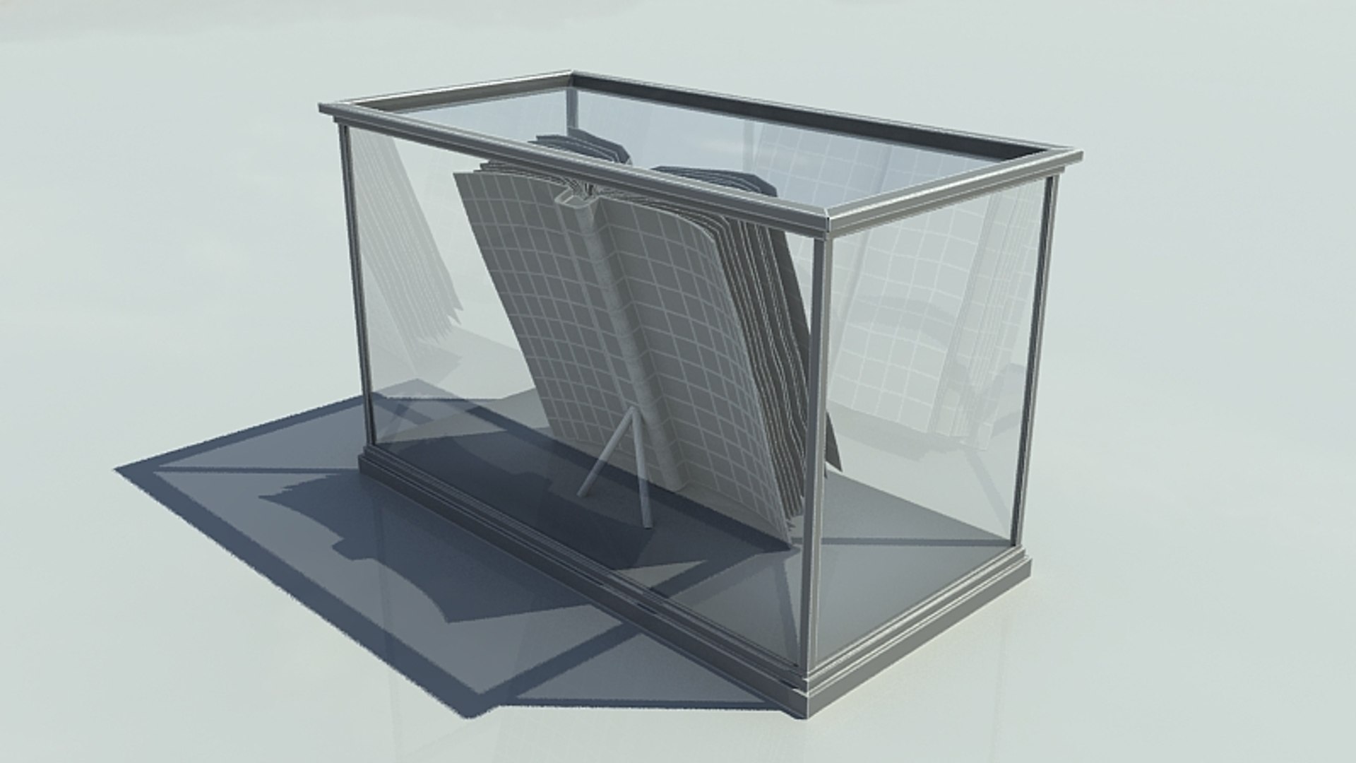 Antique Book Display Case 3d Max