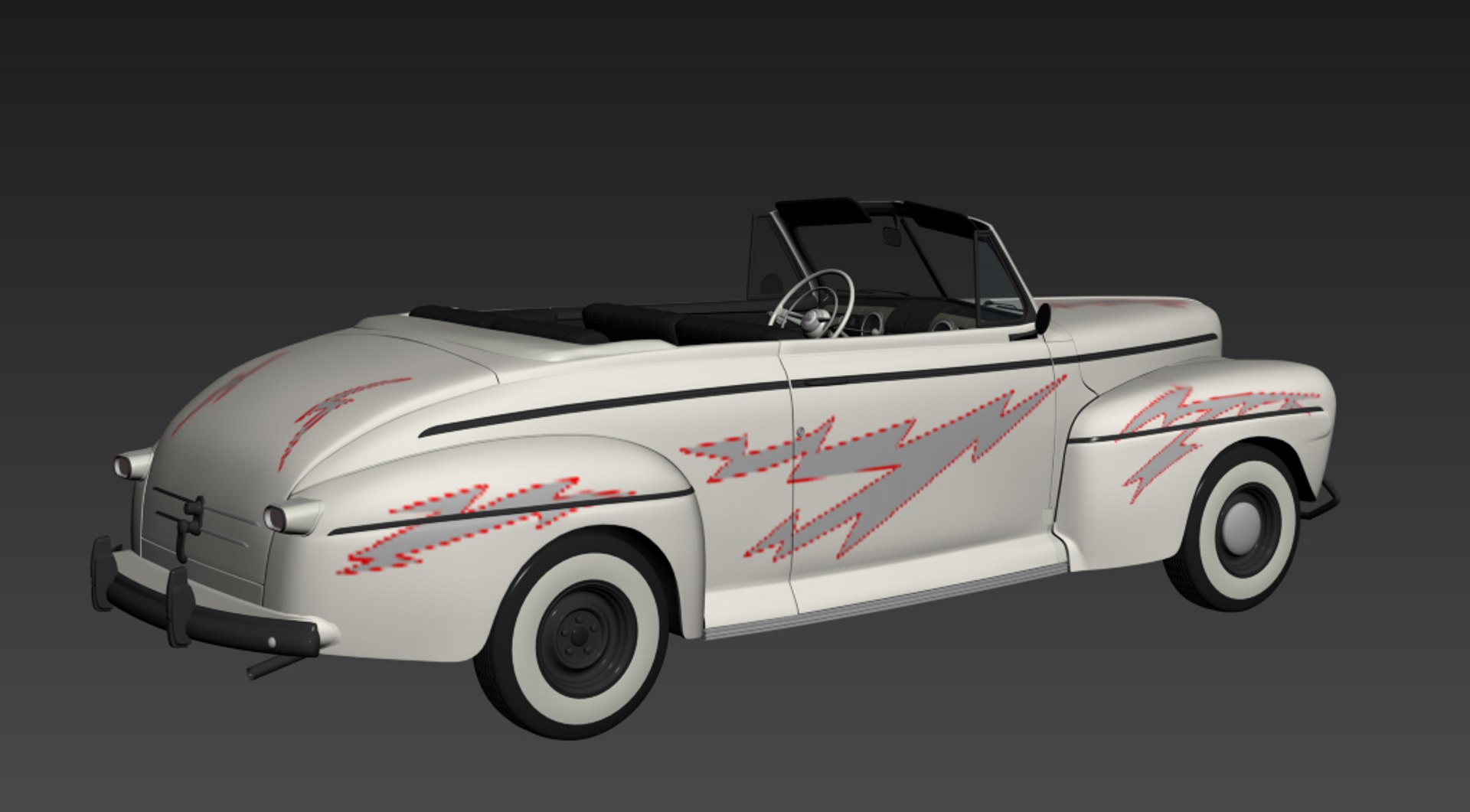 Ford Deluxe Convertible 1948 Greased Lightning 3D Model - TurboSquid ...