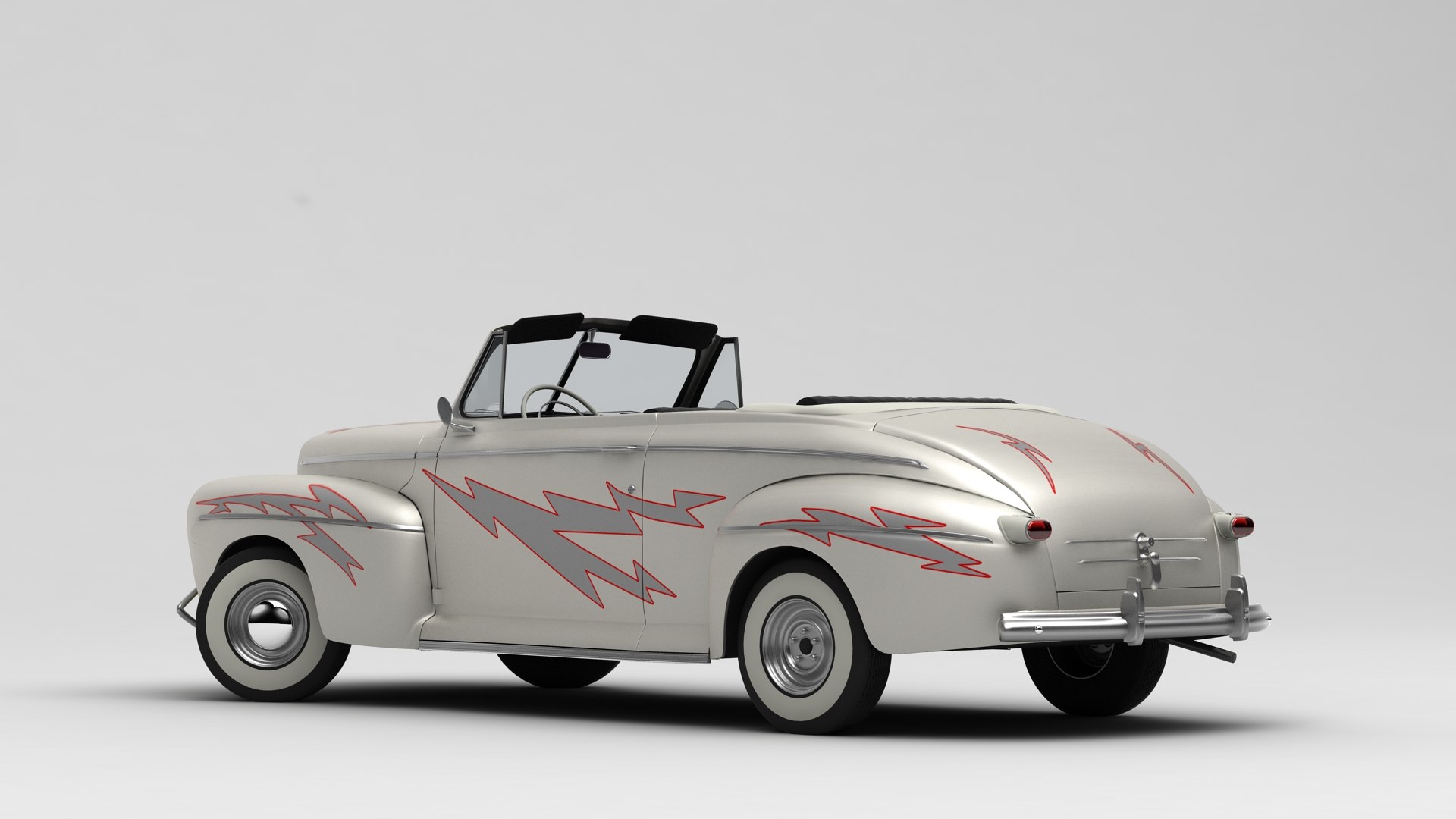Ford Deluxe Convertible 1948 Greased Lightning 3D Model - TurboSquid ...