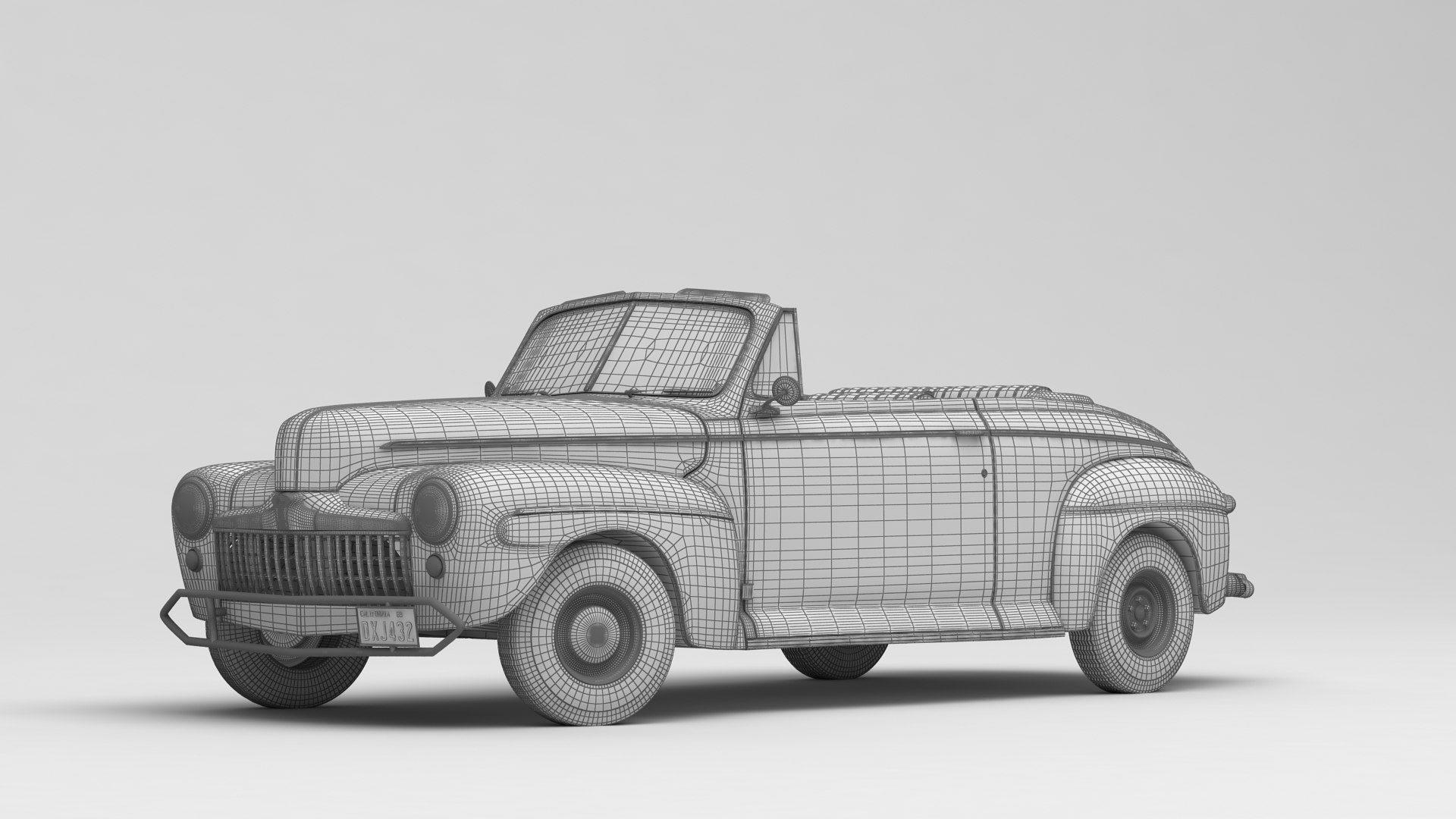 Ford Deluxe Convertible 1948 Greased Lightning 3D Model - TurboSquid ...