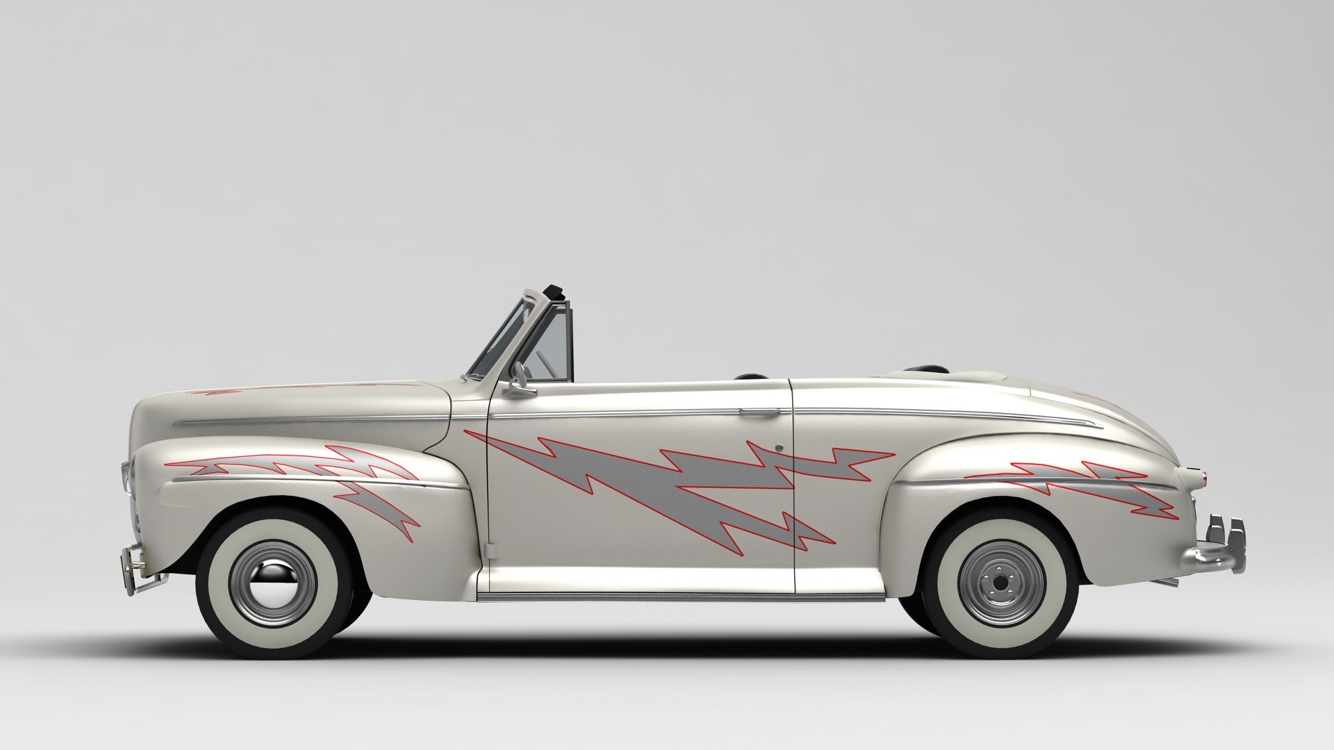 Ford Deluxe Convertible 1948 Greased Lightning 3D Model - TurboSquid ...