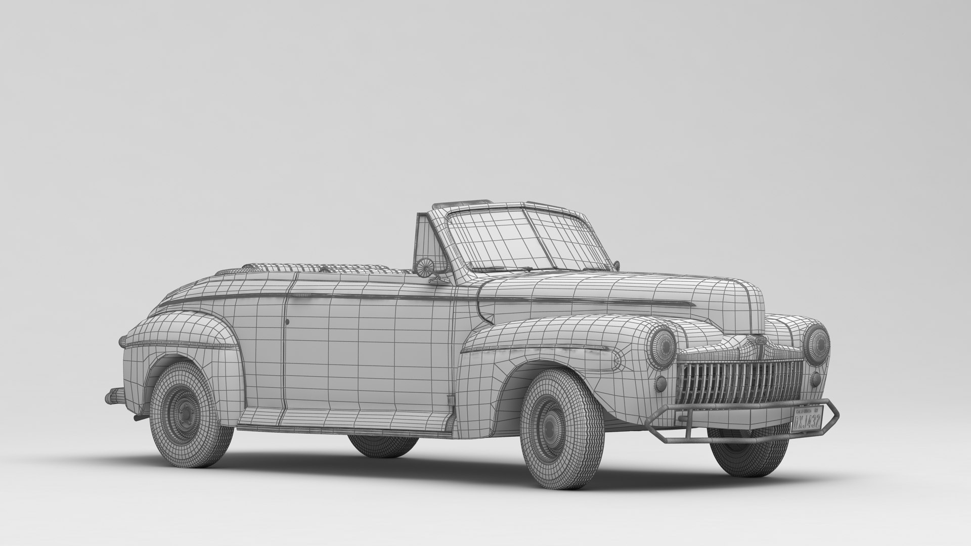 Ford Deluxe Convertible 1948 Greased Lightning 3D Model - TurboSquid ...