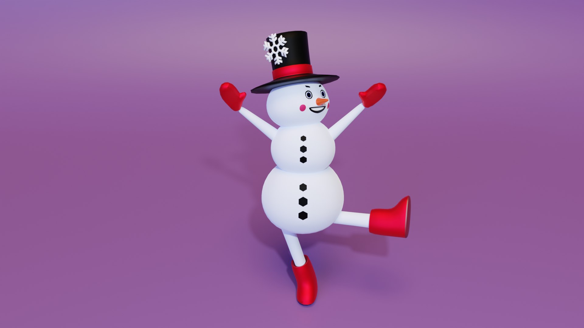 3D Stylized snowman low-poly model - TurboSquid 2159863