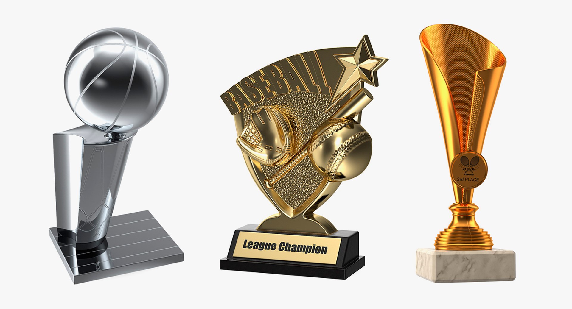 Sports Trophies Collection Model - TurboSquid 1949093